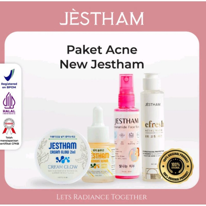 Jual Cream Glow Jestham 4in1, Harga untuk 1 paket, (free 1 item random ...