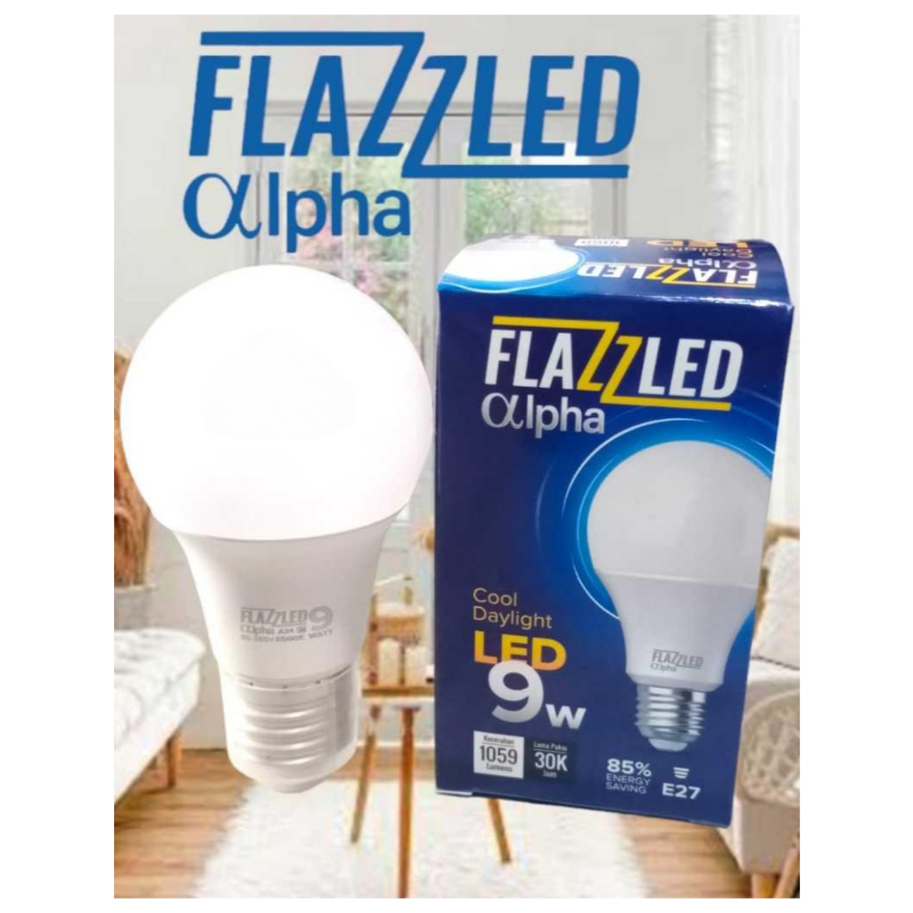 Jual LAMPU FLAZZLED ALPHA BULB 9 W CAHAYA PUTIH SUPER TERANG (LAMPU LED ...