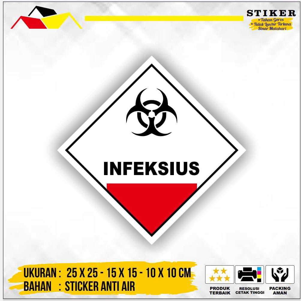 Jual Stiker Simbol Label K3 B3 Hazmat Infeksius | Shopee Indonesia