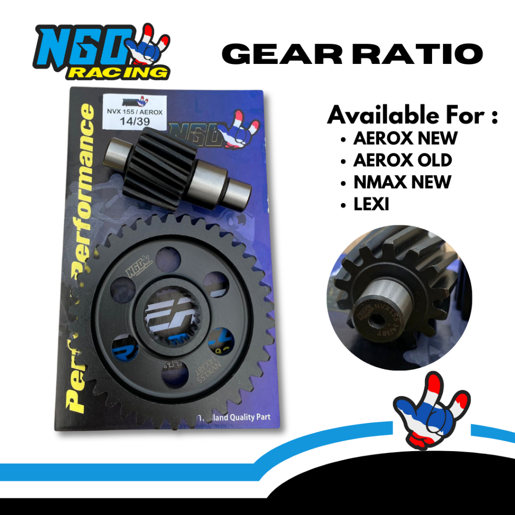 Jual Gear Ratio Gigi Rasio Nmax Aerox Lexi 13/38 13/39 14/38 14/39 NGO ...