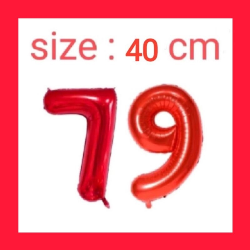 Jual BALON FOIL ANGKA 79 MERAH KEMERDEKAN RI KE 79 | Shopee Indonesia