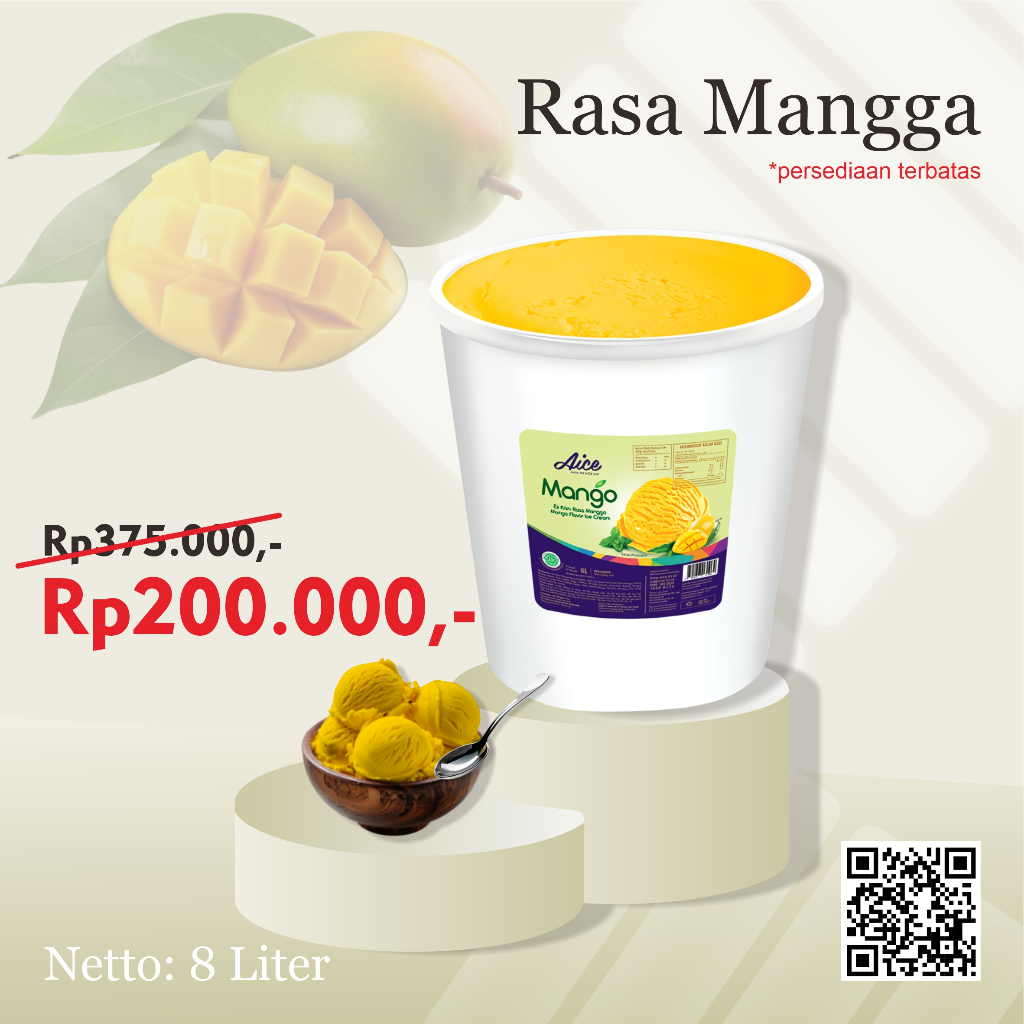 Jual Aice Cream Rasa Mangga 8 Liter | Shopee Indonesia