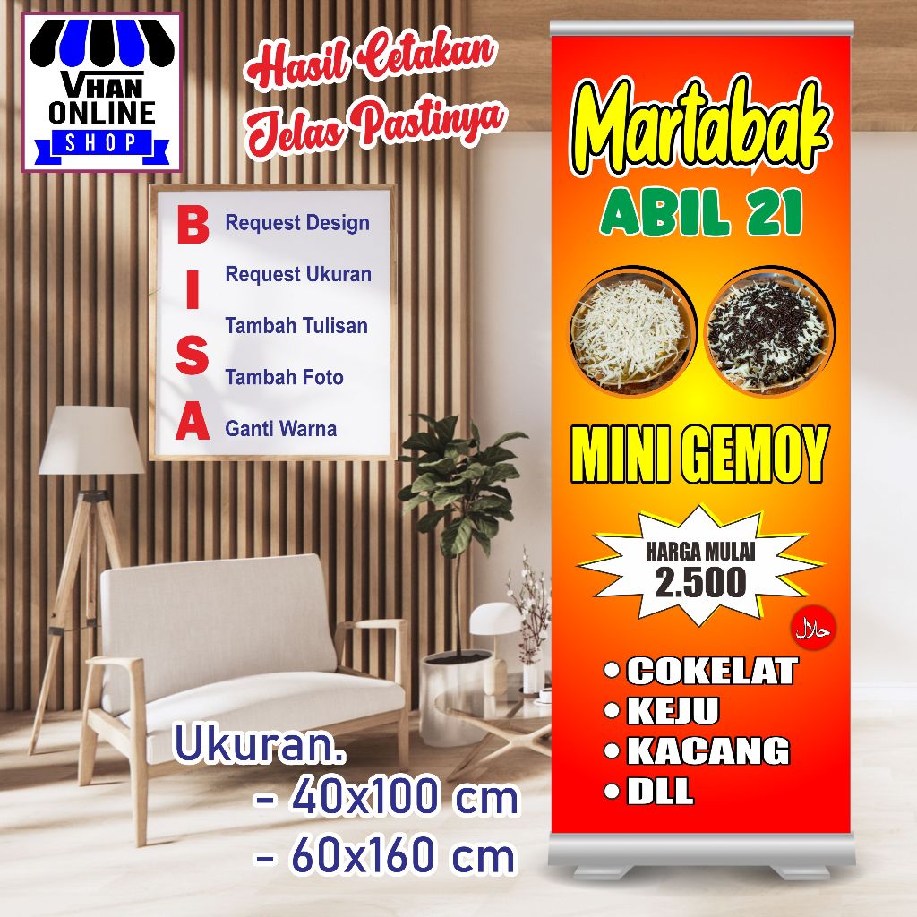 Jual Cetak Banner Spanduk MMT Martabak Mini Manis Keren Murah | Shopee ...