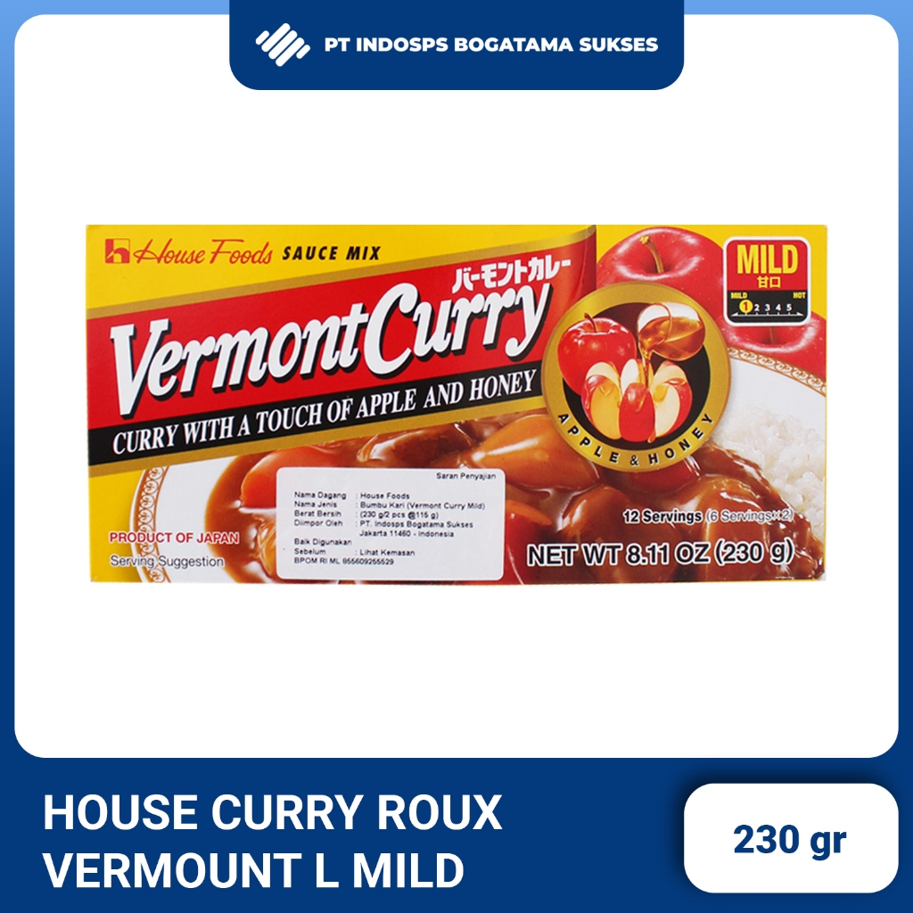 Jual House Curry Roux Vermount L Mild | Kari Jepang | Japan Curry 230gr ...