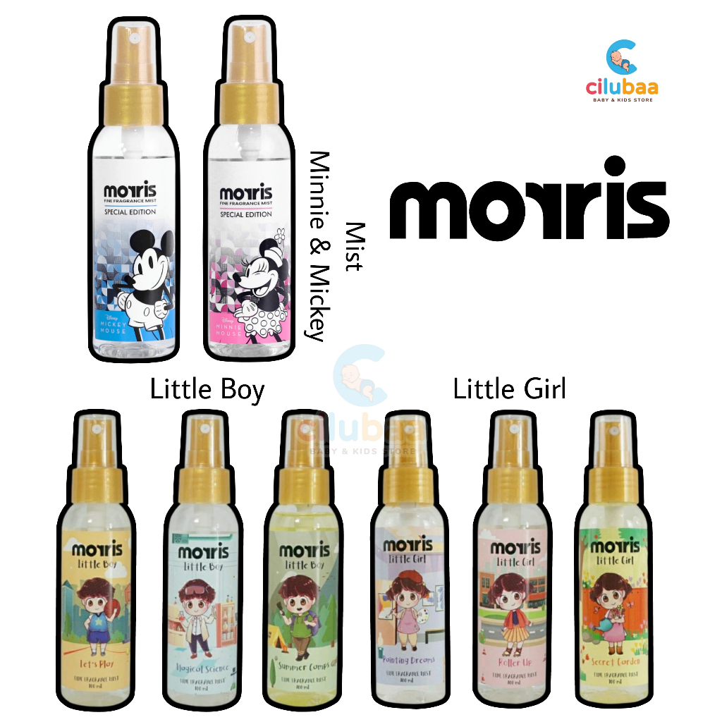 Jual Morris Body Mist Spray Little Girls Boy Mickey Minnie Mouse ...