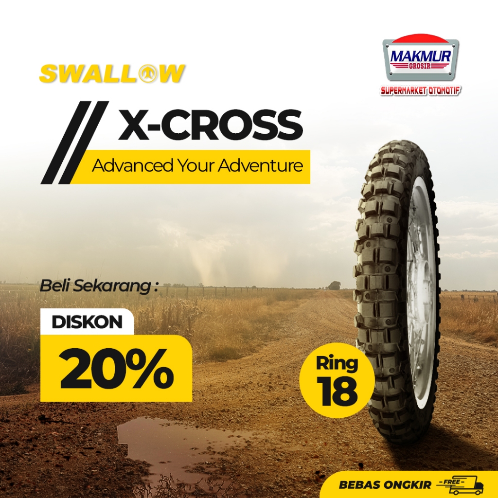 Jual Ban CROSS/TRAIL Swallow X-CROSS Ring 18 | Shopee Indonesia