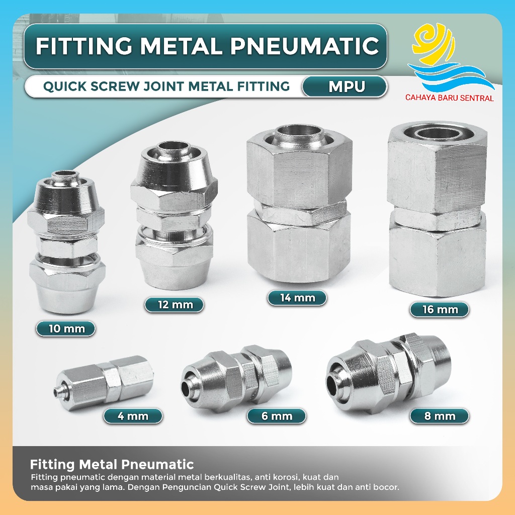 Jual FITTING NEPEL ANGIN METAL LURUS SELANG MPU | Shopee Indonesia