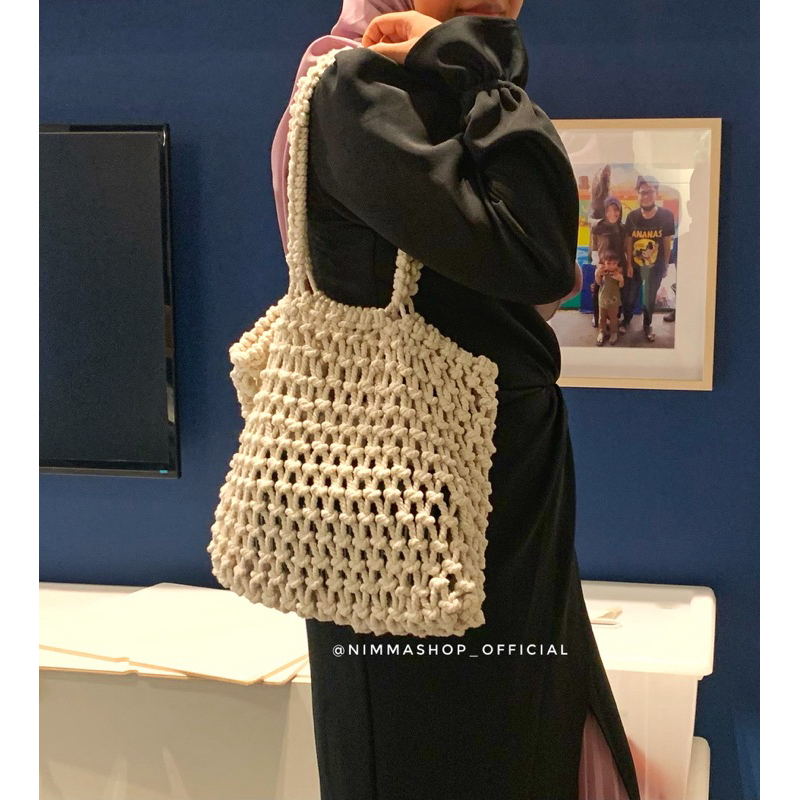 Jual Megumi tas macrame /tas handmade /tas pantai /summer bag/ tas unik ...