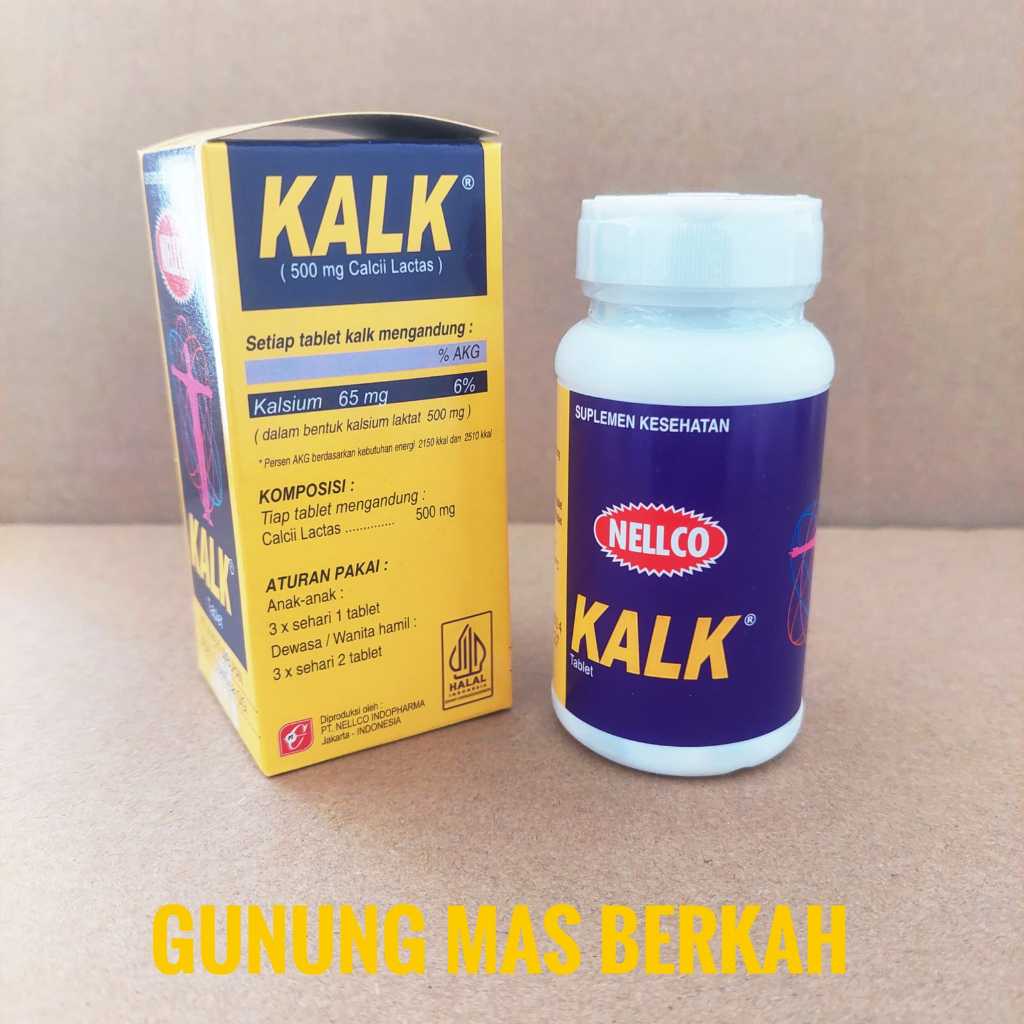 Jual KALK NELLCO Calcium 500mg Botol isi 30 Tablet dan Botol isi 100 ...