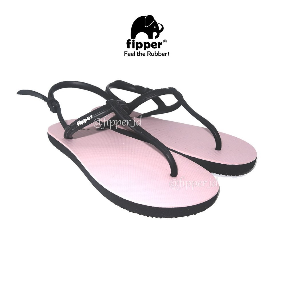 Jual Fipper - Strappy Pink Rose / Black | Shopee Indonesia