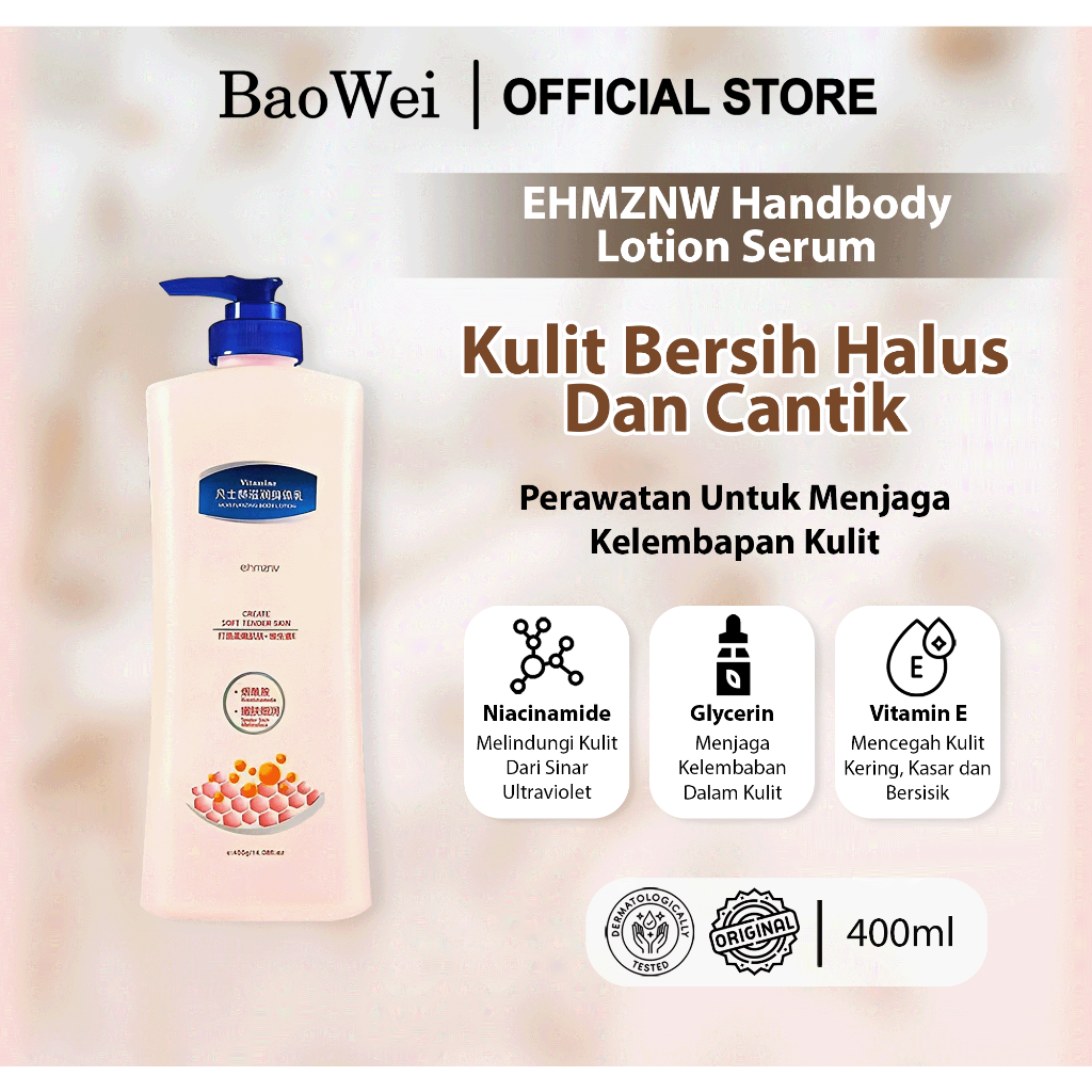 Jual HandBody Lotion pemutih badan Bodyserum 400g Memutihkan kulit dengan cepat melembabkan dan ...