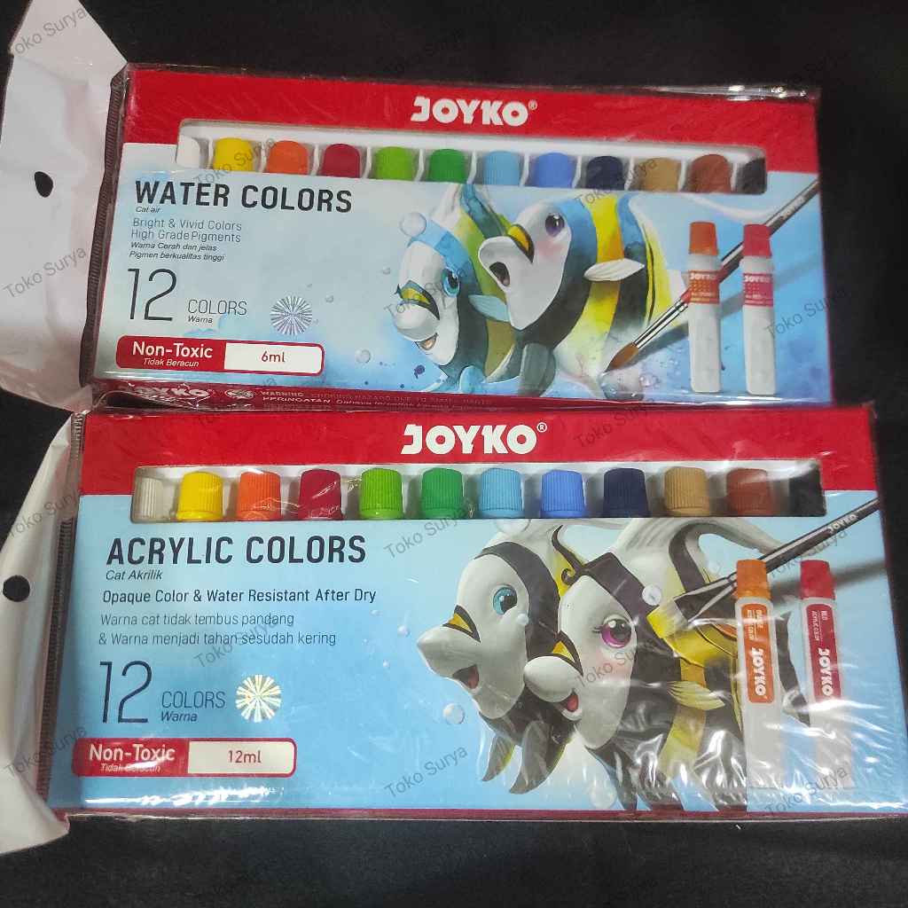 Jual Joyko Cat Air Watercolour / Akrilik 12 Warna | Shopee Indonesia
