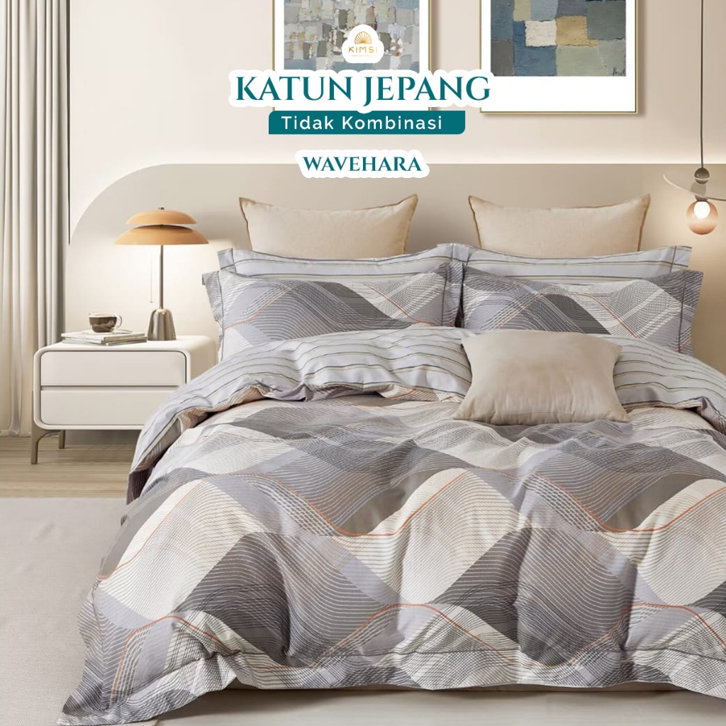 Jual Sprei Dan Bedcover Set Katun Jepang Premium Kimsi Ukuran 160x200-200x200 Seprai Cotton ...