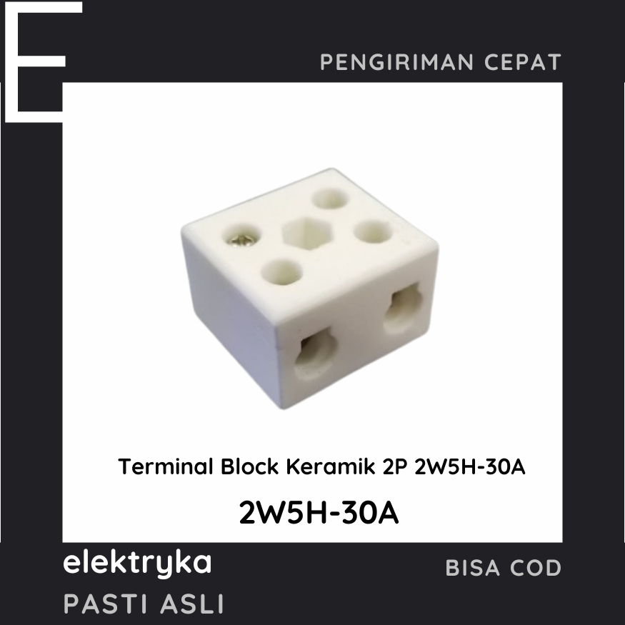 Jual FORT Terminal Block Keramik 2P 2W5H-10A 2W5H-15A 2W5H-30A | Shopee ...