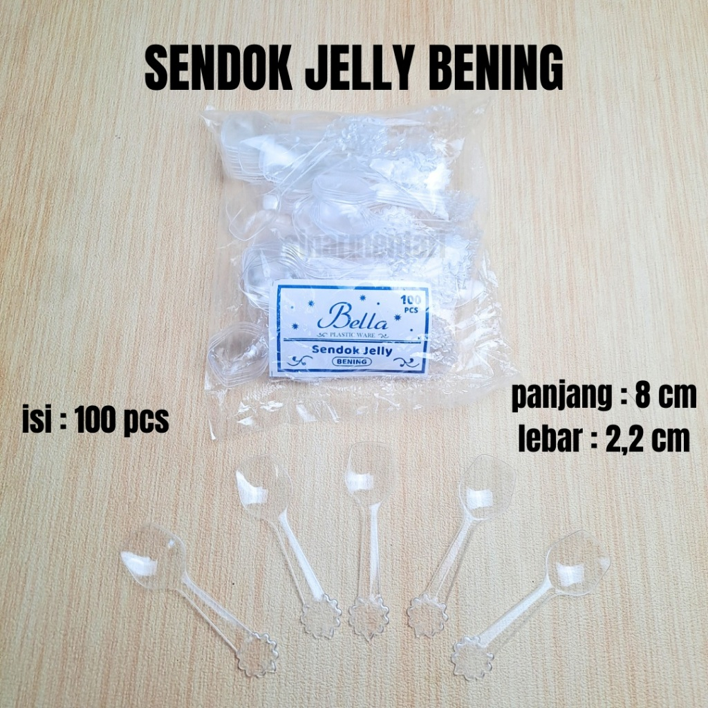 Jual [isi 100] Sendok Jelly Bening / Sendok Puding | Shopee Indonesia