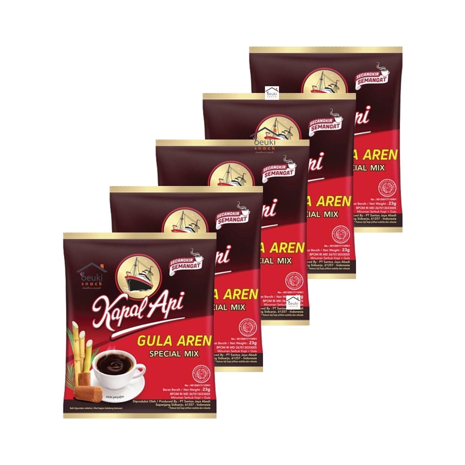 Jual 5PCS Kapal Api Gula Aren Minuman Kopi Bubuk Indonesia | Shopee ...