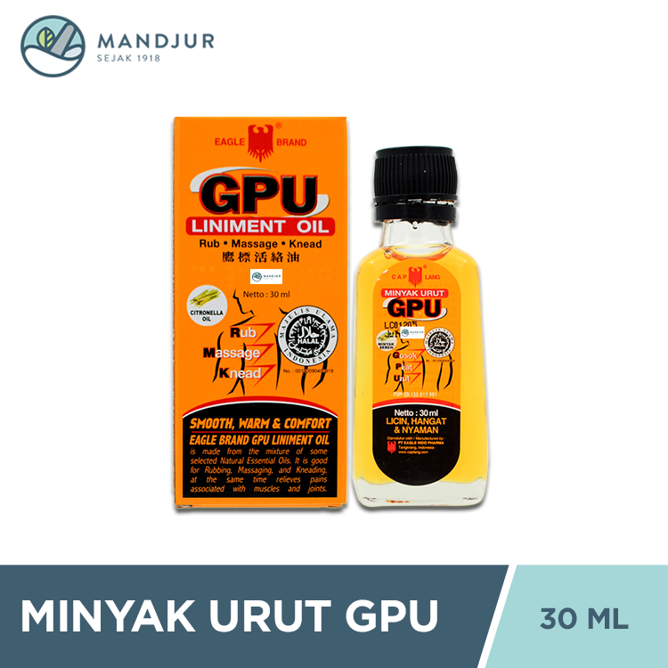 Jual Minyak Urut GPU Cap Lang Minyak Sereh 30 mL - Minyak Urut Licin ...