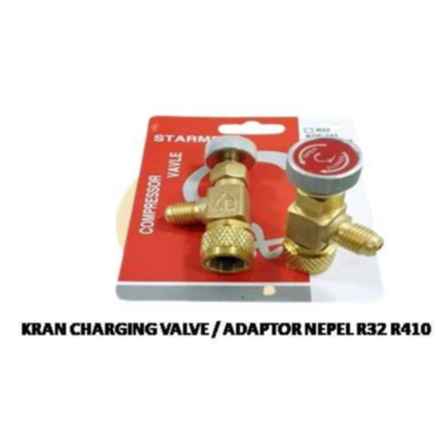 Jual KRAN CHARGING VALVE / ADAPTOR NEPEL R32 R410 | Shopee Indonesia