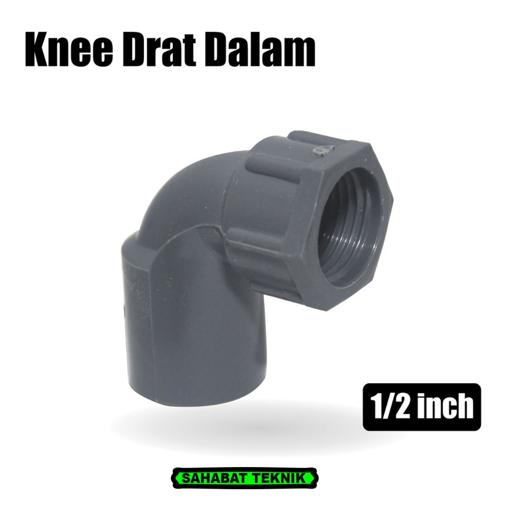 Jual Fitting Knee Drat Dalam PVC KDD 1/2 inch AW Fitting Sambungan Pipa PVC | Shopee Indonesia