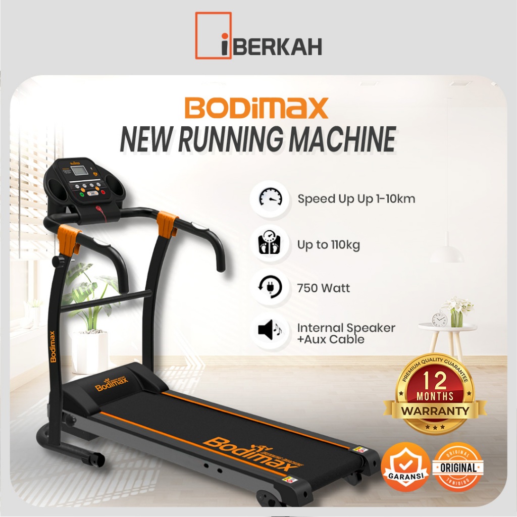 Jual Bodimax New Running Machine BLACK - Treadmill / Alat Olahraga ...