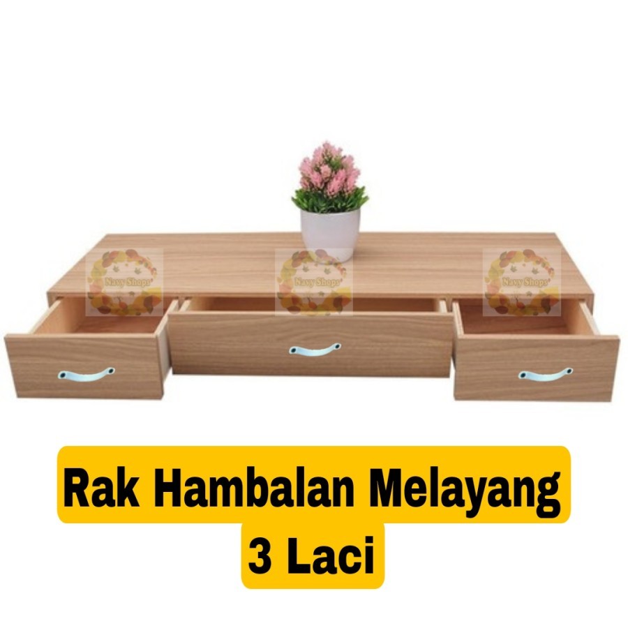 Jual Rak Hambalan Dinding Melayang 3 Laci Hiasan Rak Tembok RHD3L ...