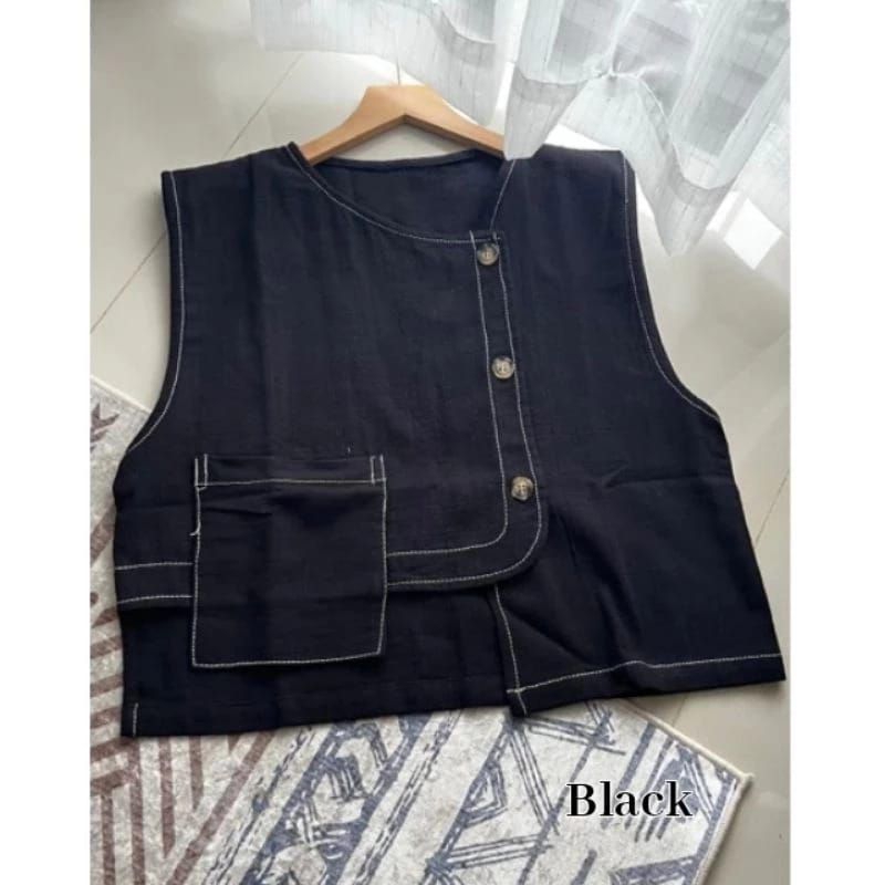 Jual Thania Vest Rompi Tanpa Lengan Outer Wanita Kekinian Terbaru ...