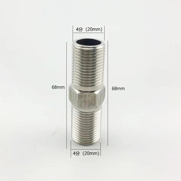 Jual double nepel stainless 1/2 inch 4cm DN4 dan 7cm DN127- dobel naple stenlis fitting mur ...