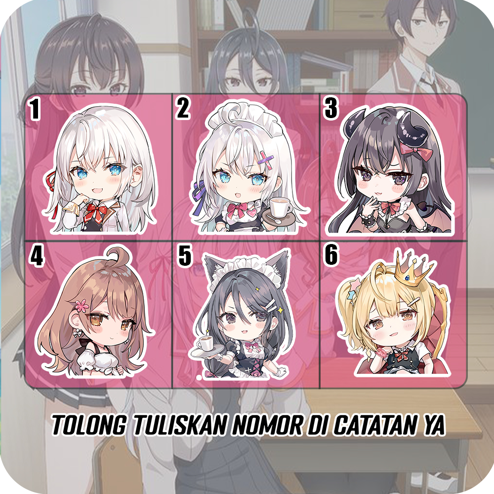 Jual Stiker Glossy Alya Yuki Masha Roshidere Tokidoki, Sticker Anime ...