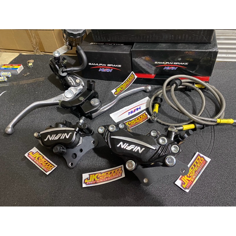 Jual PAKET MURAH !! NINJA R SS RR KALIPER BREKET CAKRAM MASTER REM SAMURAI SELANG REM KARBON 4 ...