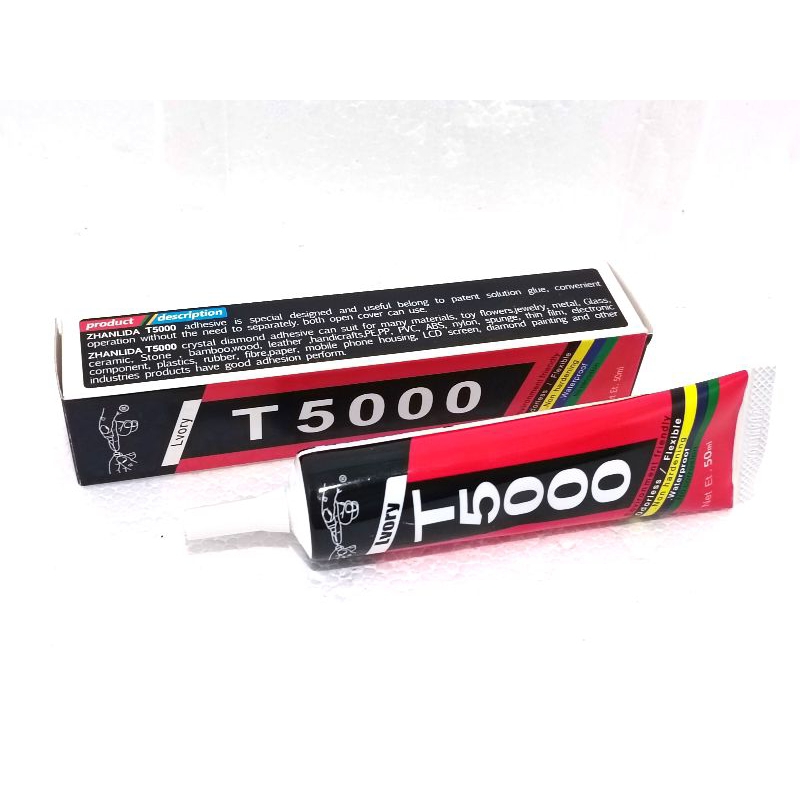 Jual LEM LCD TOUCHSCREEN T5000 SEDANG 50ML PUTIH GADING (IVORY) | Shopee Indonesia