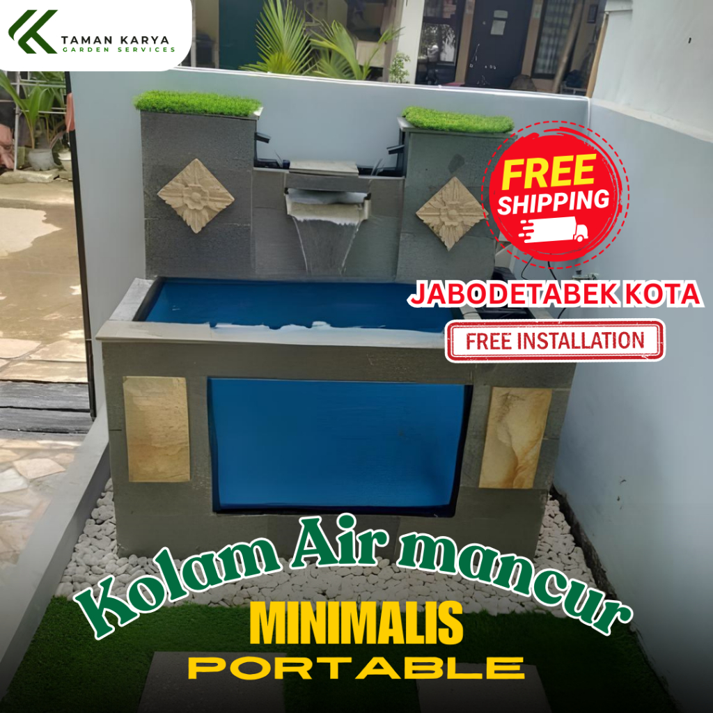 Jual Kolam Air Mancur Minimalis Portable - Taman, Kolam Kaca & Ikan ...