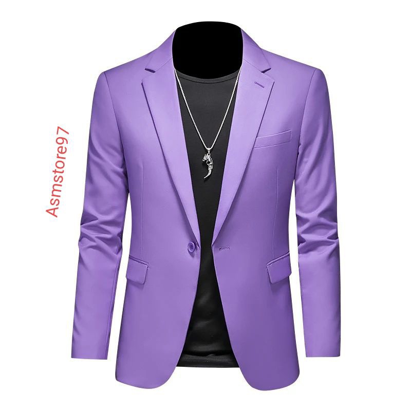Jual Jas/blazer pria/Jas semi formal slimfit warna/ungu-hijau-moca ...