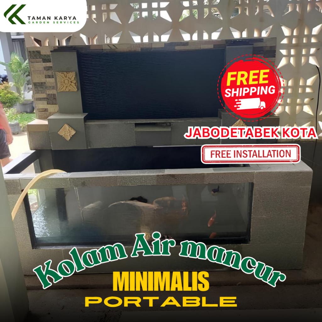 Jual Kolam Minimalis Portable dengan Air Mancur - Dekorasi Taman ...