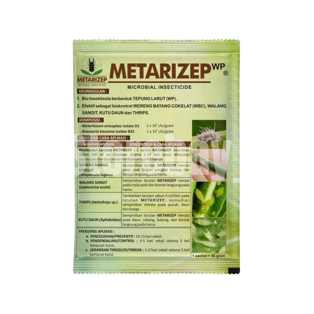 Jual METARIZEP WP 50 Gr - Obat Hama Padi Wereng, Kutu daun, Dll ...