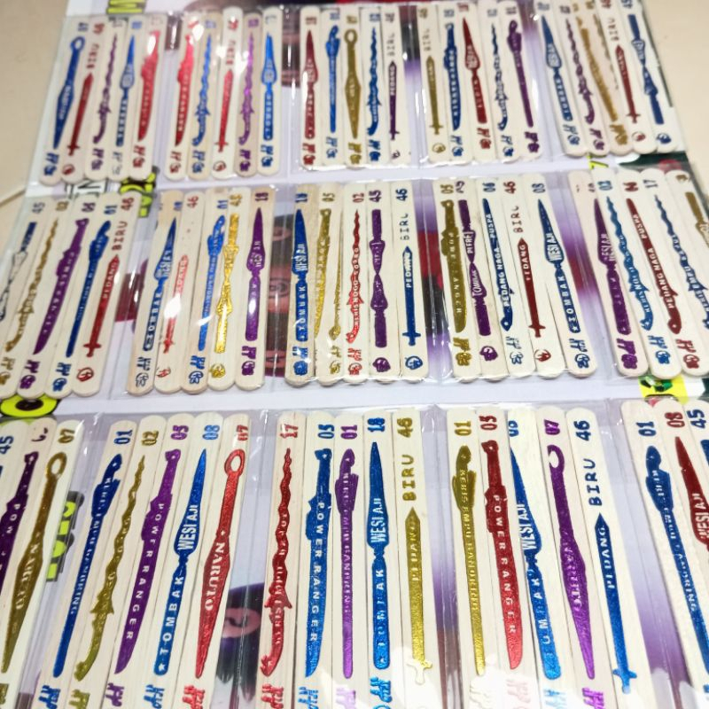 Jual Stik Mainan Tepokan Sablon Emas Mainan Stick Kayu Es Cream Isi 75