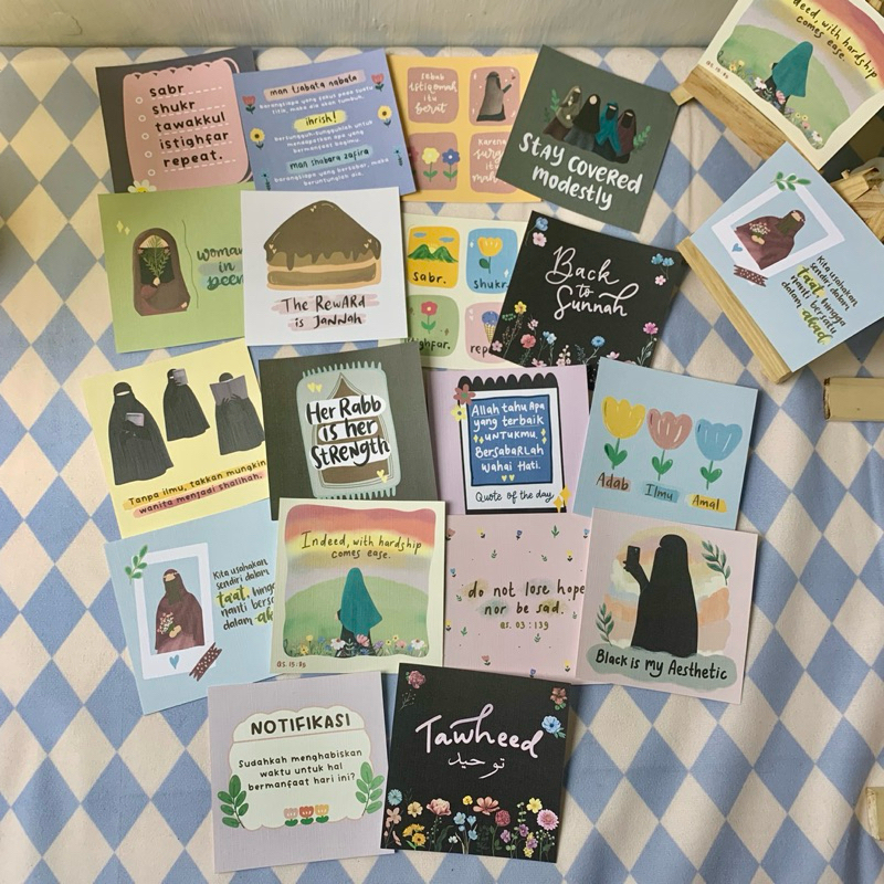 Jual [PART 1] 1 pcs Art Print Postcard Poster Mini Hiasan Dinding ...