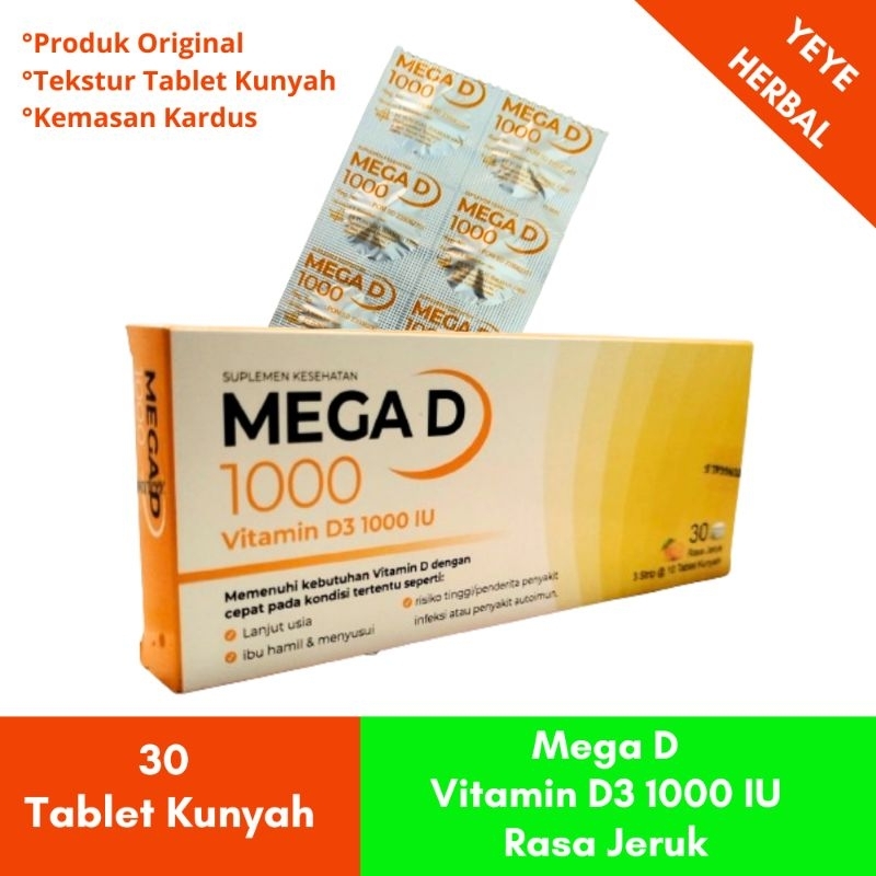 Jual Mega D Vitamin D3 1000 IU | Shopee Indonesia