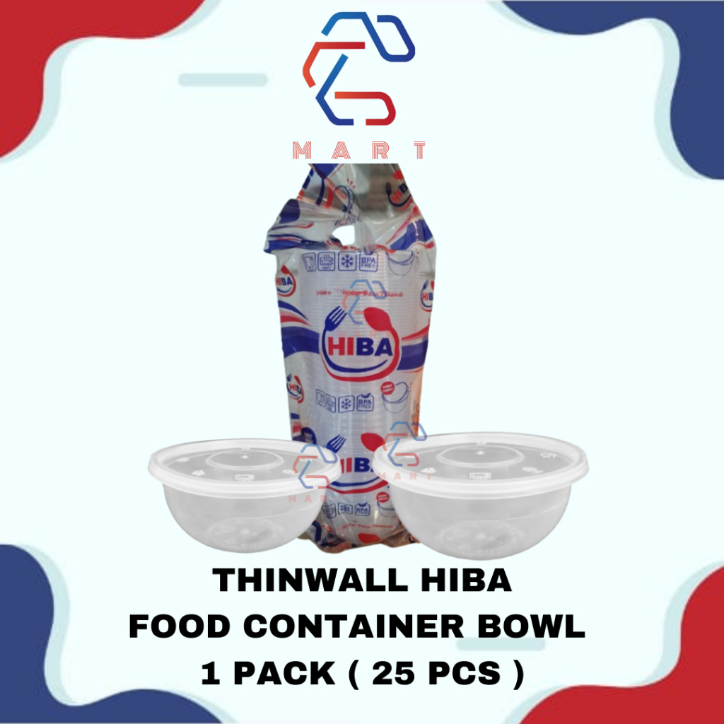 Jual Thinwall Hiba Food Container Bowl - 1 Pack ( 25 Pcs ) | Shopee ...