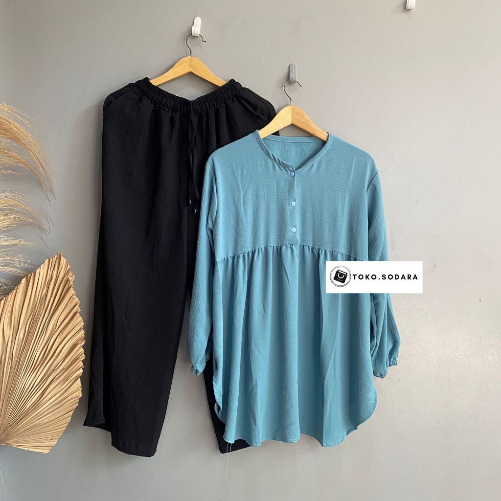 Jual Setelan Amanda Crinckel One set Pakaian Wanita Semi Tunik Free ...
