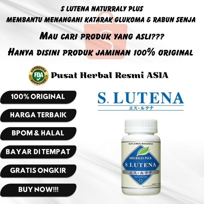 Jual Slutena - S lutena Lutein Naturally plus- Obat Mata Minus & Plus ...