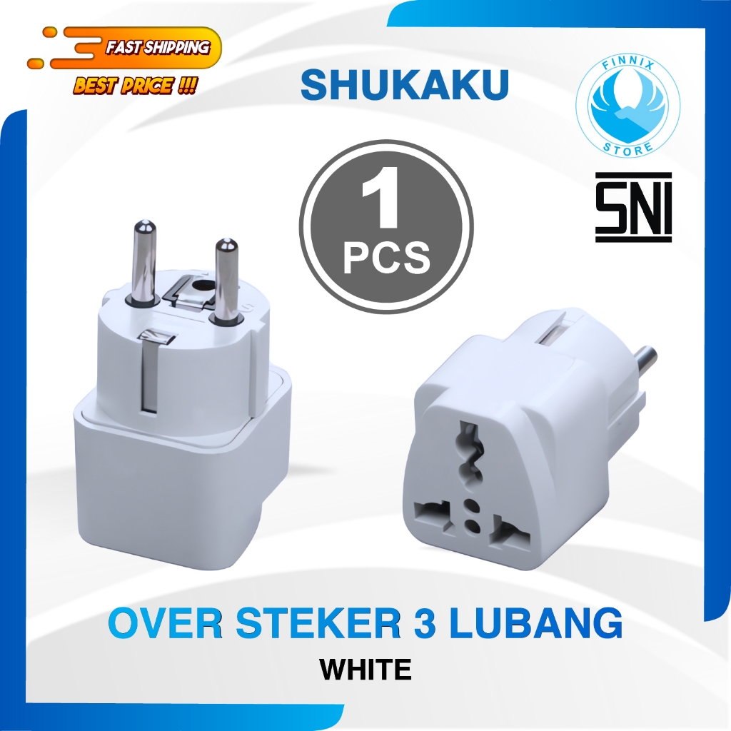 Jual Over Steker Shukaku 3 Lubang / Steker Colokan 3 Lubang Sambungan ...