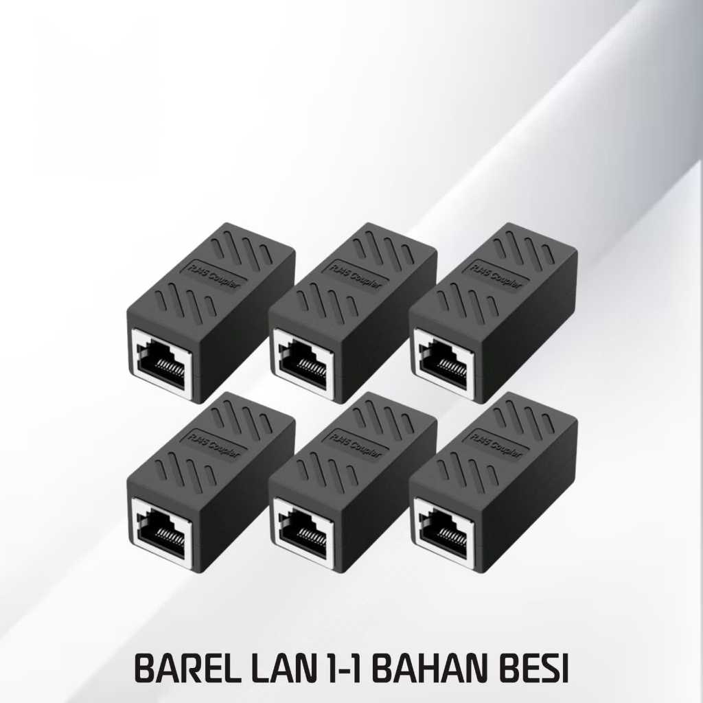 Jual Barel RJ45 1 ke 1 / barel rj45 besi hitam / barel rj45 besi ...