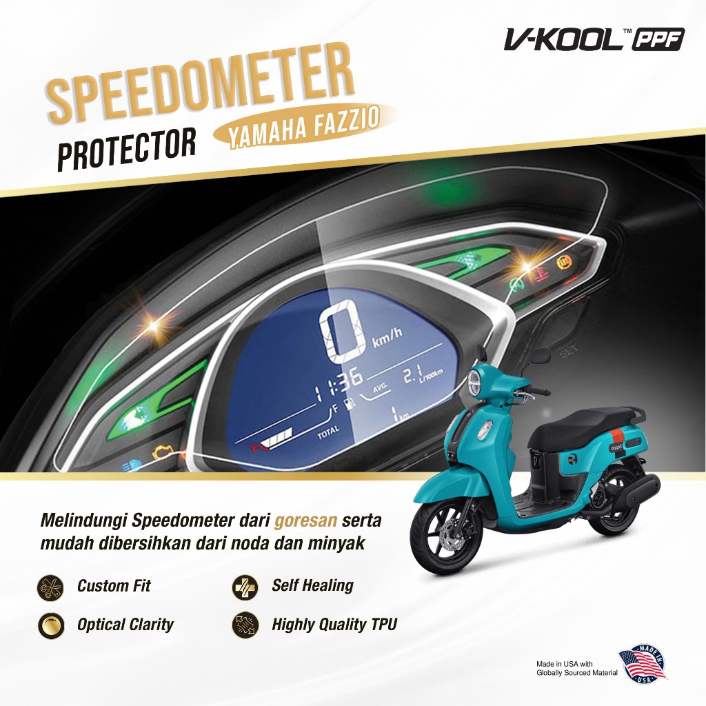 Jual V-KOOL PPF SPEEDOMETER YAMAHA FAZZIO 2022 | Shopee Indonesia