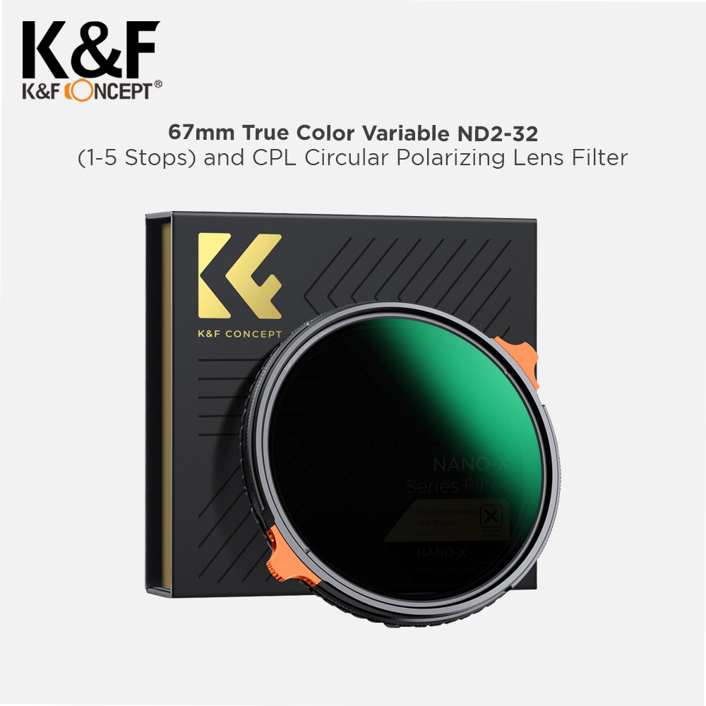 Jual K&F Concept 67mm Lens Filter Nano-X Variable NDX ND2-32 + CPL Filter - True Color | Shopee ...