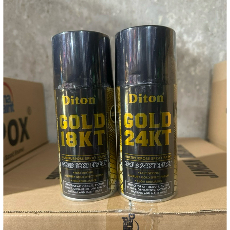 Jual Cat Semprot Diton Gold Metalic Series 300cc Pylox Gold | Shopee ...
