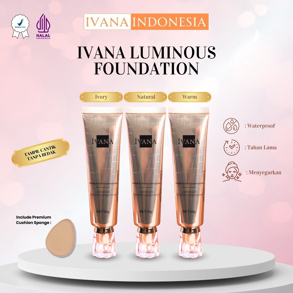 Jual Mirukaku x Ivana Foundation Waterproof Tahan Lama dan Anti Air ...