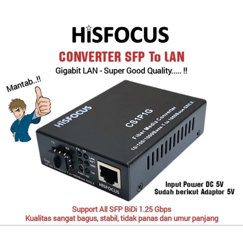 Jual HISFOCUS Converter SFP To LAN | Shopee Indonesia