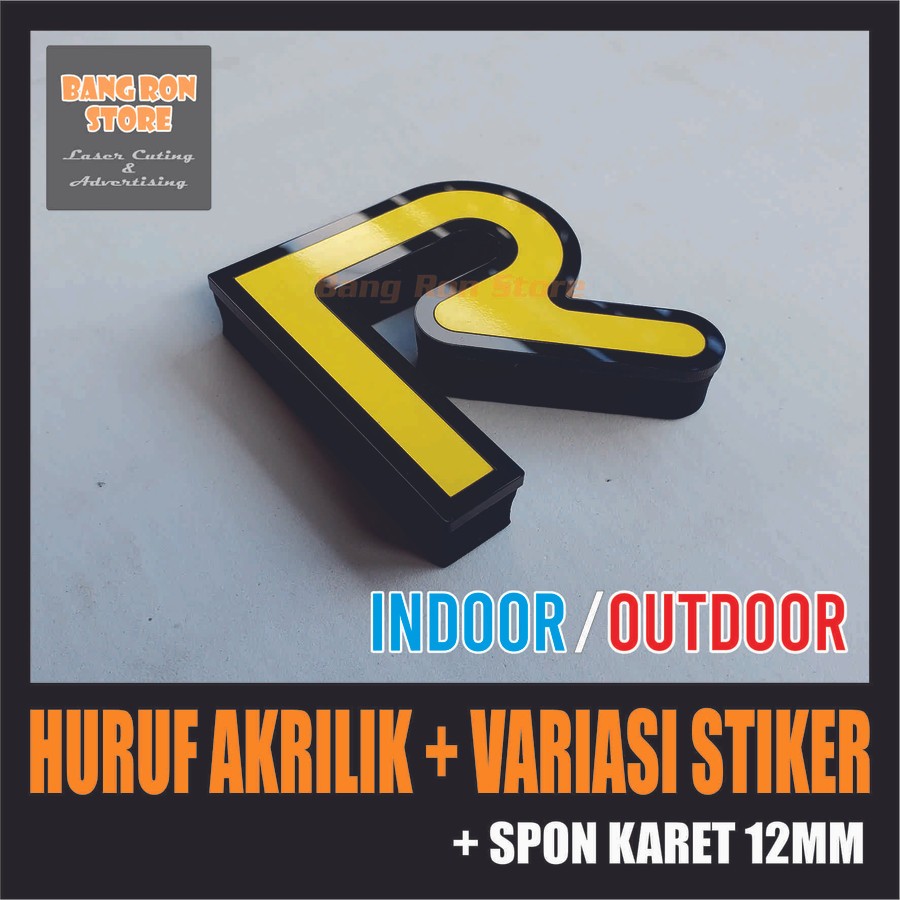 Jual Huruf Akrilik Warna + Spon Eva + Sticker - Huruf Akrilik Custom ...
