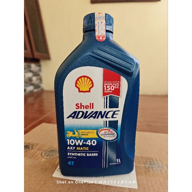 Jual Oli motor matic Original SHELL Advance AX7 10W-40 1L | Shopee ...