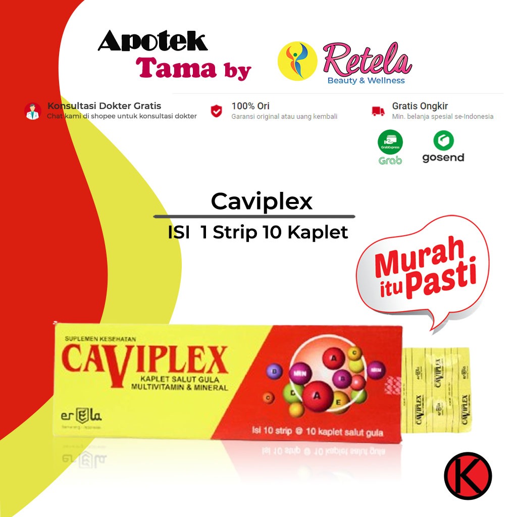 Jual Caviplex 1 Strip 10 Kaplet / Multivitamin & Mineral | Shopee Indonesia